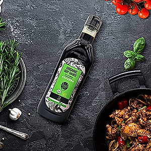 Soeos Organic Low Sodium Soy Sauce 16.2oz (480ml), USDA Organic, Naturally Brewed Soy Sauce, Soy Sauce Organic, Dark Soy Sauce, Pure Ingredients, Marinade for Meat & Vegetables., Black