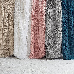 Hyde Lane Blush Pink Throw Blanket for Couch Sofa, Reversible Ultra Soft Faux Fur Fluffy Fuzzy Throw Blankets - 50x60 Rose Gold