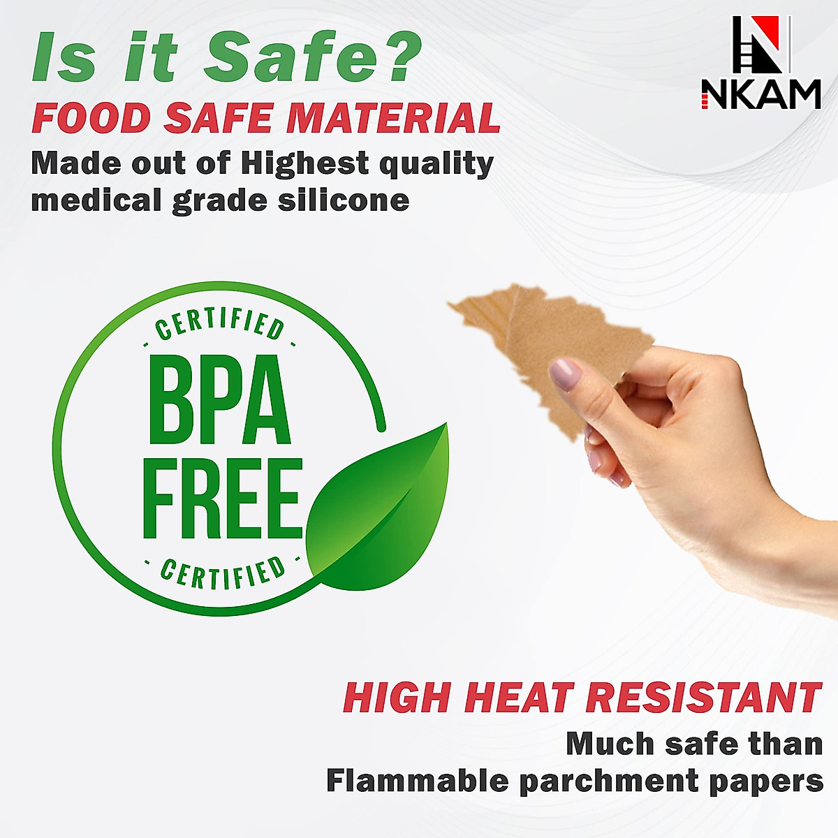 2 Pack Air Fryer Silicone Liners - Food Grade Reusable Air Fryer Liners - Easy to Clean, Non-stick, Heat Resistant - Replacement of Flammable Parchment Paper Liners