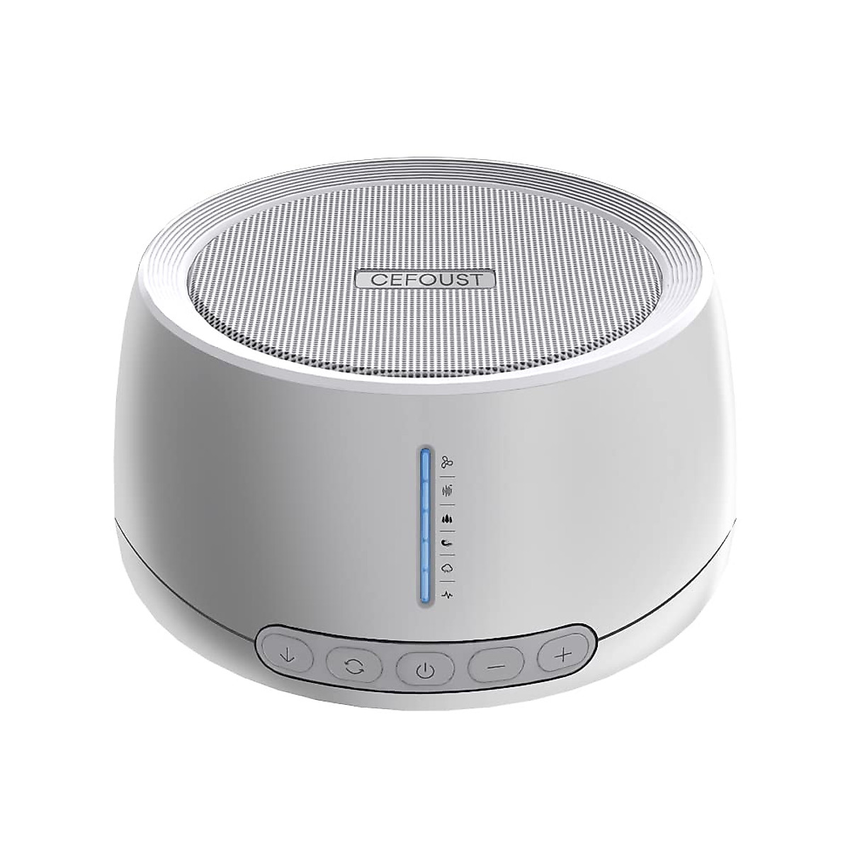 Cefoust White Noise Machine,Portable Sound Machine with 30 High Fidelity Soothing Sounds,Auto-Off Timer 36 Levels Audio Size Adjustment，Sleep Sound Machine for Baby Adults Kids(White) …