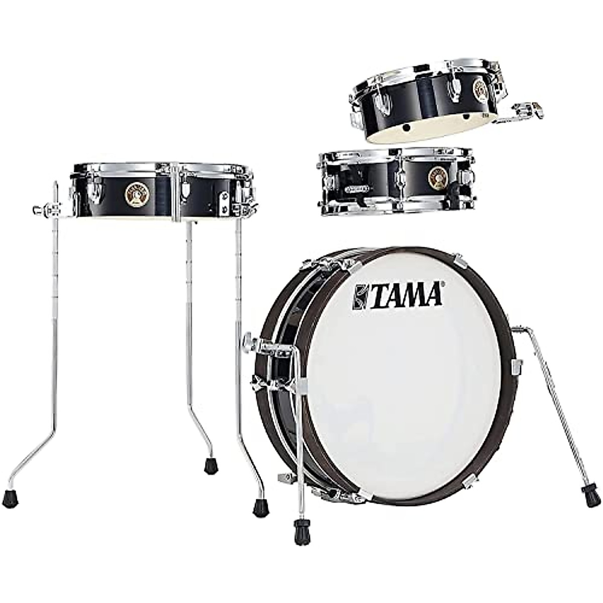 Tama Club-JAM Pancake LJK48P 4-piece Shell Pack with Snare Drum - Hairline Black