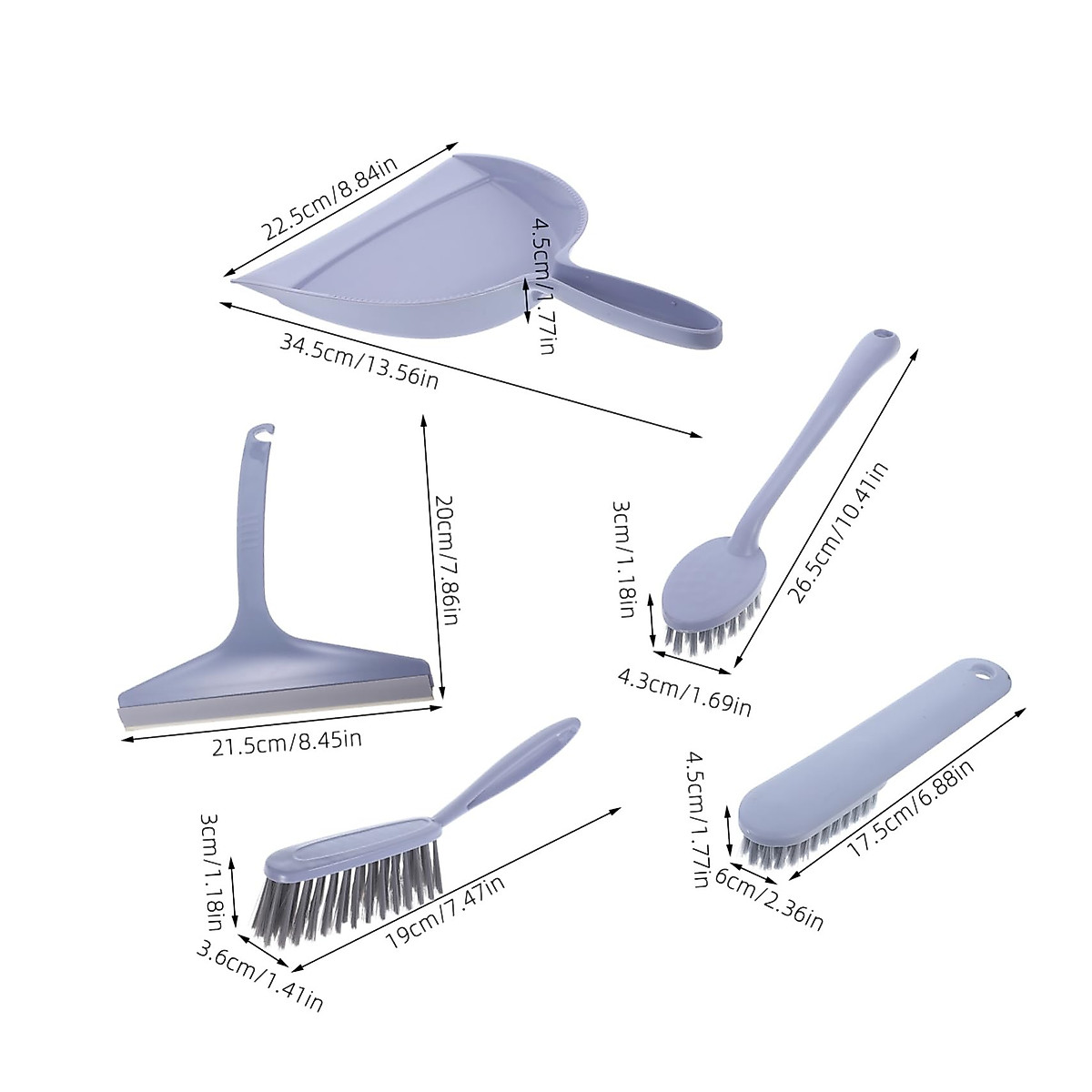 KOMBIUDA 1 Set Mini Broom Set Whisk Broom Small Pan Small Hand Broom Small Hand Whisk Broom Mini Desktop Sweeper Small Broom Brush Table Whisk Broom Cartoon Broom Handle The Pet Lavender