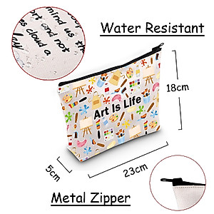 JXGZSO Artist Gift For Women Art Pencil Bag With Zipper Paintbrush Organizer Bag Gift For Art Lover Teacher