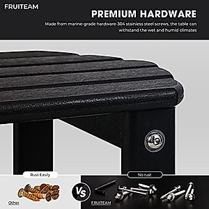 FRUITEAM Adirondack Table Outdoor Side Table, 2-Tier Water-Resistant End Table Modern Plant Table, Easy Maintenance Poly Lumber Patio Table, Indoor Outdoor Companion for Sofa, Garden, Patio, Pool