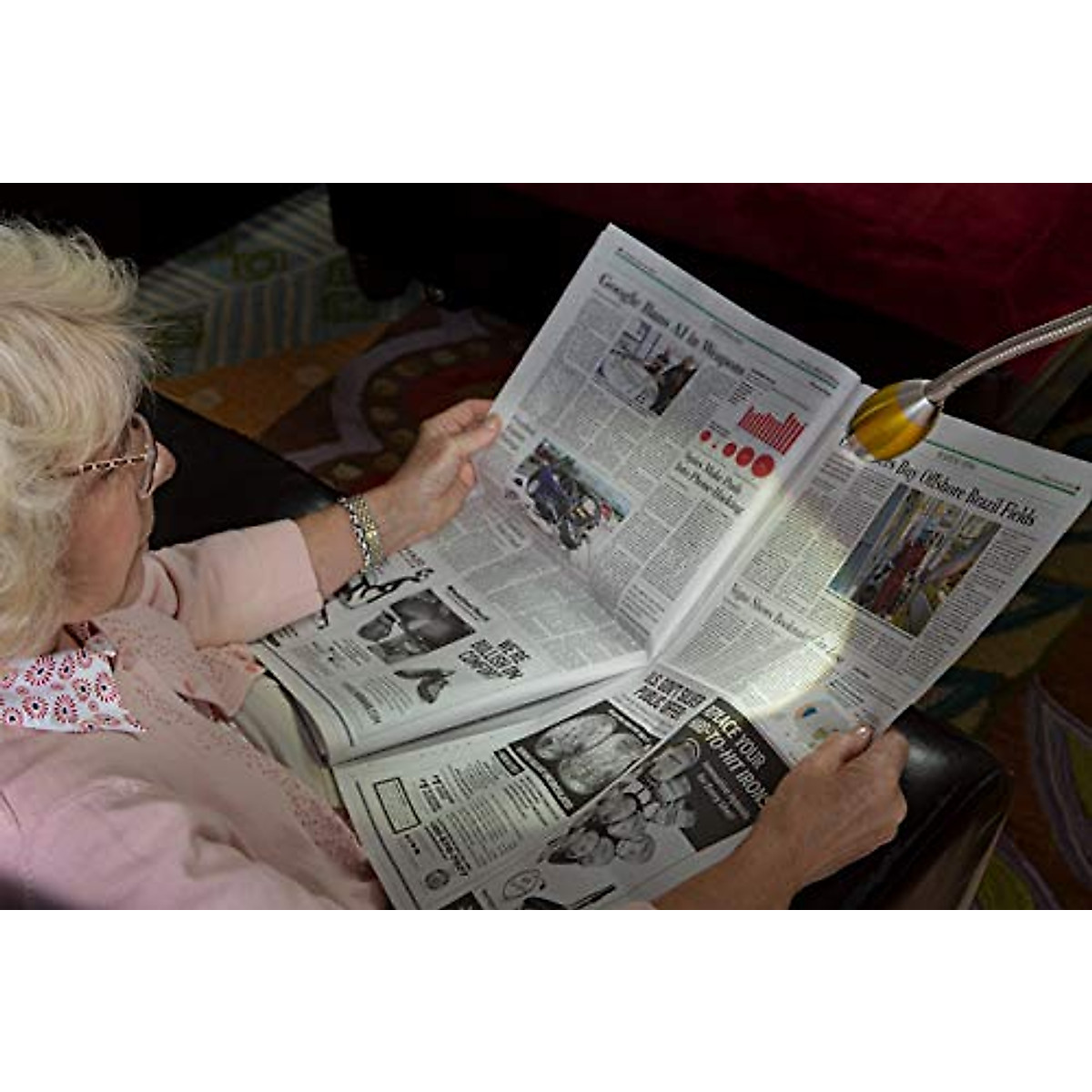 daylight24 402071-39 FOCUS Adjustable Beam LED Floor Lamp, Gold