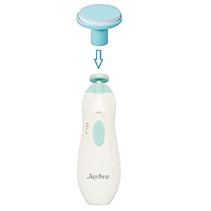 Baby Nail Trimmer Replacement Pads - Jaybva 6PCS Grinding Heads Polish Disc for Electric Nail File Clippers and Cutter Kit Blue Pads for Children Kids 6 Moths Up