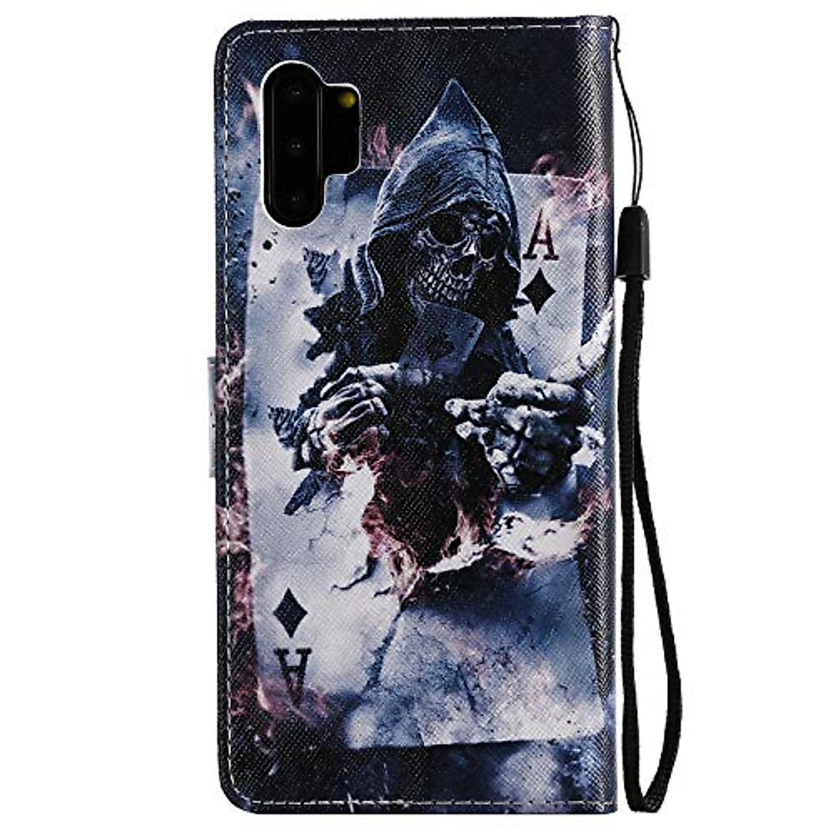 ONV Wallet Case for Samsung Galaxy Note 10 Plus - Animal Paint Flip Phone Case Wrist Strap Card Holder Magnet PU Leather + Inner Shell Flip Stand Cover for Samsung Galaxy Note 10 Plus [KT] -Card