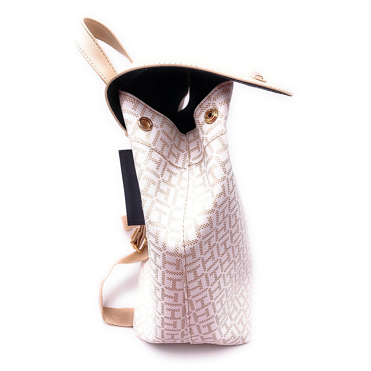 Tommy Hilfiger Laura II Flap Backpack Coated Square Monogram Fawn/Optic White/Optic White/Fawn One Size