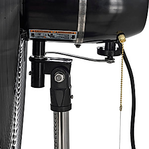 Global Industrial Outdoor Oscillating Pedestal Fan, 30" Diameter, 3/10HP, 8400CFM