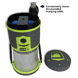 Tough Light USB Rechargeable Lantern | 400 Lumens | 200 Hours of Light | 6000mAh Power Bank | 6 Modes | Hanging Tent Lamp for Camping, Outdoors, Hurricane or Power Outage