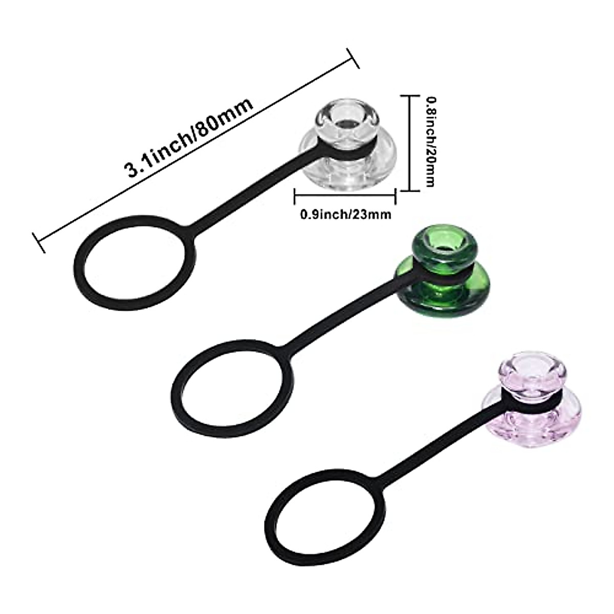 Replacement Accessory Part,Universal Cover with Silicone Case,Green/Pink/Clear (3 PCS）