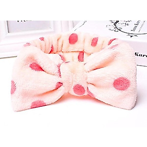 HappyDaily Lovely Supersoft Shower Hair Band - Ideal Hairlace Headband for Washing Face or Makeup (2 Pack, Light Gold Polka dot + Coffee Leopard)