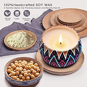 Scented Candles Gifts for Women - 4 Pack 4.4 Oz Aromatherapy Candles for Home Scented, Unique Friend Birthday Gifts for Women Stress Relief, Lavender Soy Wax Candle Set