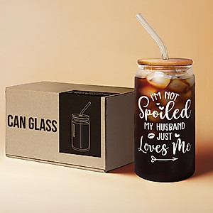 Gifts for Wife - Wife Gifts, Gifts for Her - Wedding Anniversary for Her, Wife Birthday Gift Ideas - Wife Christmas Gift Ideas, Christmas Gifts For Wife - I Love You Gifts for Her - 16 Oz Can Glass