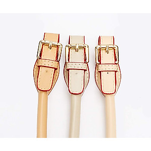2pcs Synthetic Leather Genuine Replacement Interchangeable Shoulder Strap for Handbags Purse Bags - Beige - 17 Inch