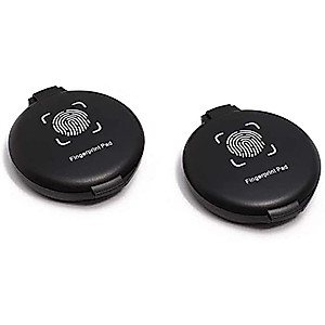 Fingerprint Ink Pad (Pack of 2) - Thumbprint Ink Pad for Notary Supplies Identification Security ID Fingerprint Cards Law Enforcement Fingerprint kit Black Ink pad Stamp pad huella dactilar