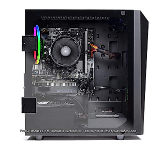 SkyTech Blaze II Gaming Computer PC Desktop – Ryzen 5 2600 6-Core 3.4 GHz, NVIDIA GeForce GTX 1660 TI 6G, 500G SSD, 8GB DDR4, RGB, AC WiFi, Windows 10 Home 64-bit
