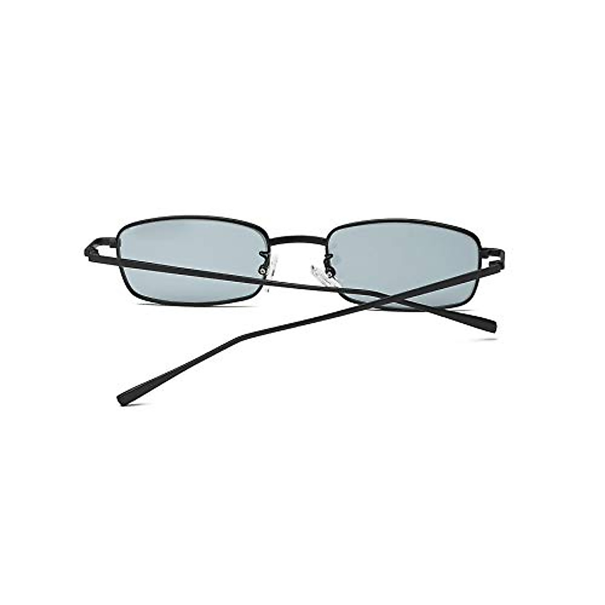 FEISEDY Vintage Small Rectangle Sunglasses Women Men Retro Trendy Square Metal Frame Sun Glasses B2295