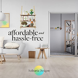 Solisaria Designs Hanging Wall Shelves, 17" Modern Decorative Floating Shelves, Display Organizer for Bedroom, Bathroom, Living Room Corner Shelf, Rustic Wall Decor for Bedroom