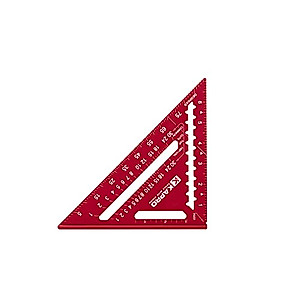 Kapro - 446 High Definition Anodized Rafter Square - Resists Wear and Corrosion - Features Conversion Table and Protractor - Lightweight & Compact Profile - 7 Inch