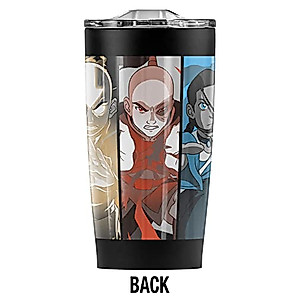 Logovision Avatar The Last Airbender Triple Bender Stainless Steel 20 oz Travel Tumbler, Vacuum Insulated & Double Wall with Leakproof Sliding Lid