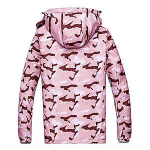 WULFUL Women’s Waterproof Snow Ski Jacket Mountain Windproof Winter Coat with Detachable Hood