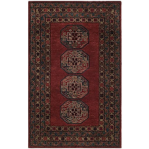 SAFAVIEH Heritage Collection Accent Rug - 4' x 6', Red, Handmade Traditional Oriental Wool, Ideal for High Traffic Areas in Entryway, Living Room, Bedroom (HG919Q)