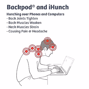 Backpod (Authentic Original) - Premium Treatment for Neck, Upper Back and Headache Pain from hunching over Smartphones and Computers, Home Treatment Program for Costochondritis, Tietze Syndrome and Thoracic Stretching