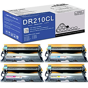 4 Pack DR210CL BK/C/M/Y Drum Unit High Yield Compatible DR210CL Replacement for Brother HL-3040CN 3045CN 3070CW 3075CW MFC-9010CN 9120CN 9125CN 9320CN/CW 9325CW Printer