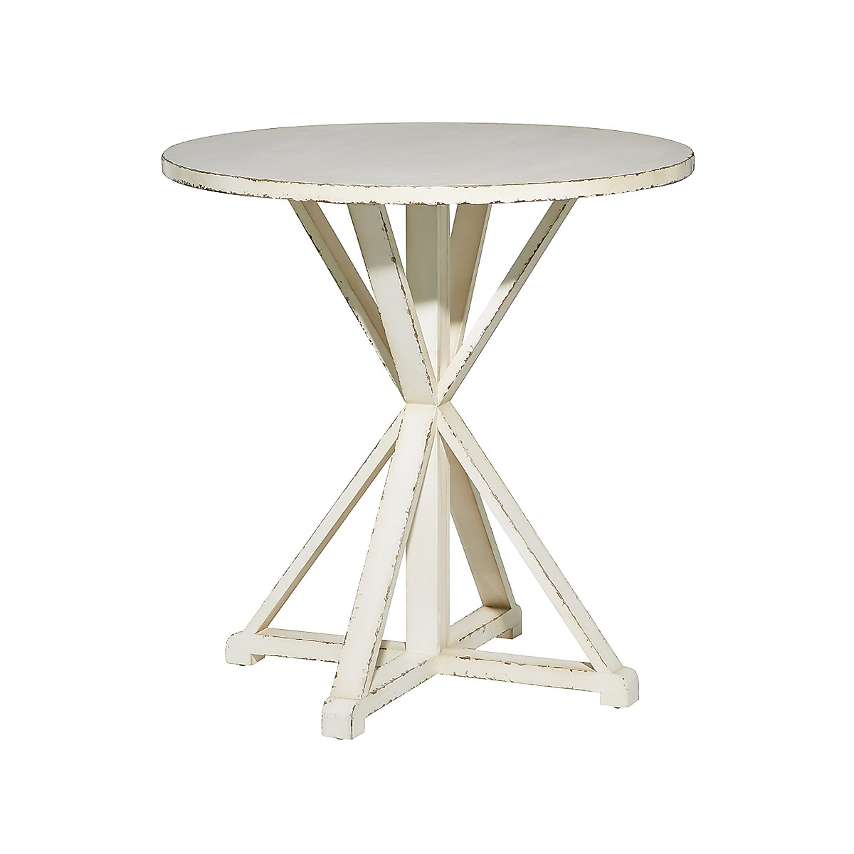 Deco 79 Wood Side End Accent Table End Table, Side Table 29" x 29" x 31", White
