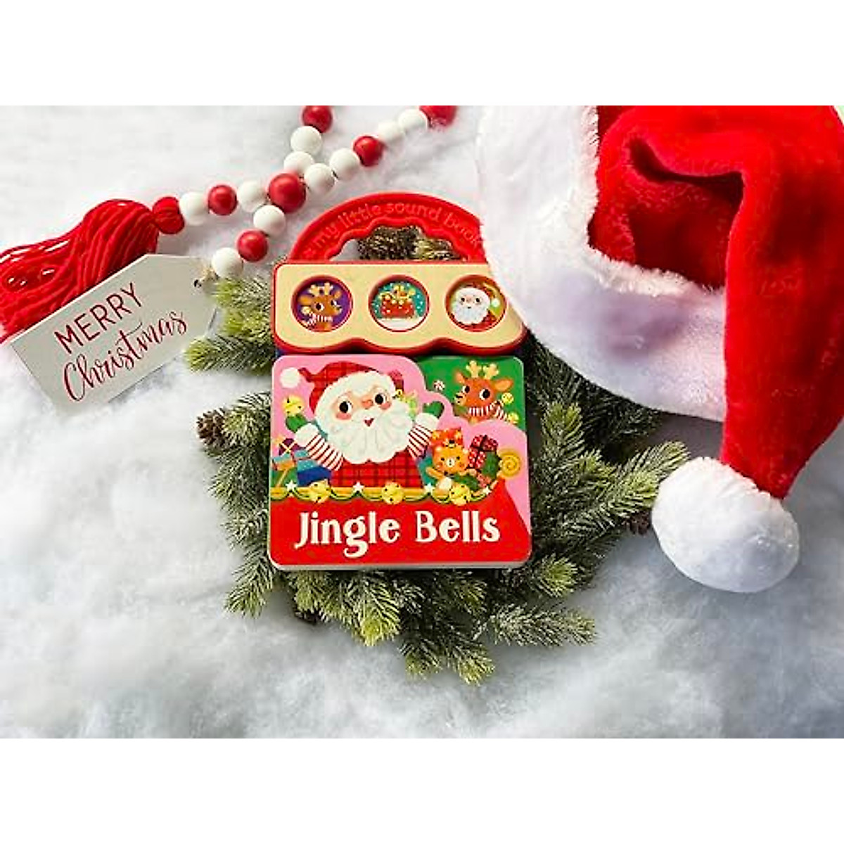 Jingle Bells 3-Button Sound Christmas Board Book for Babies and Toddlers