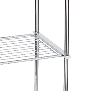 Organize It All 4 Tier Chrome Freestanding Bathroom Storage Shelf