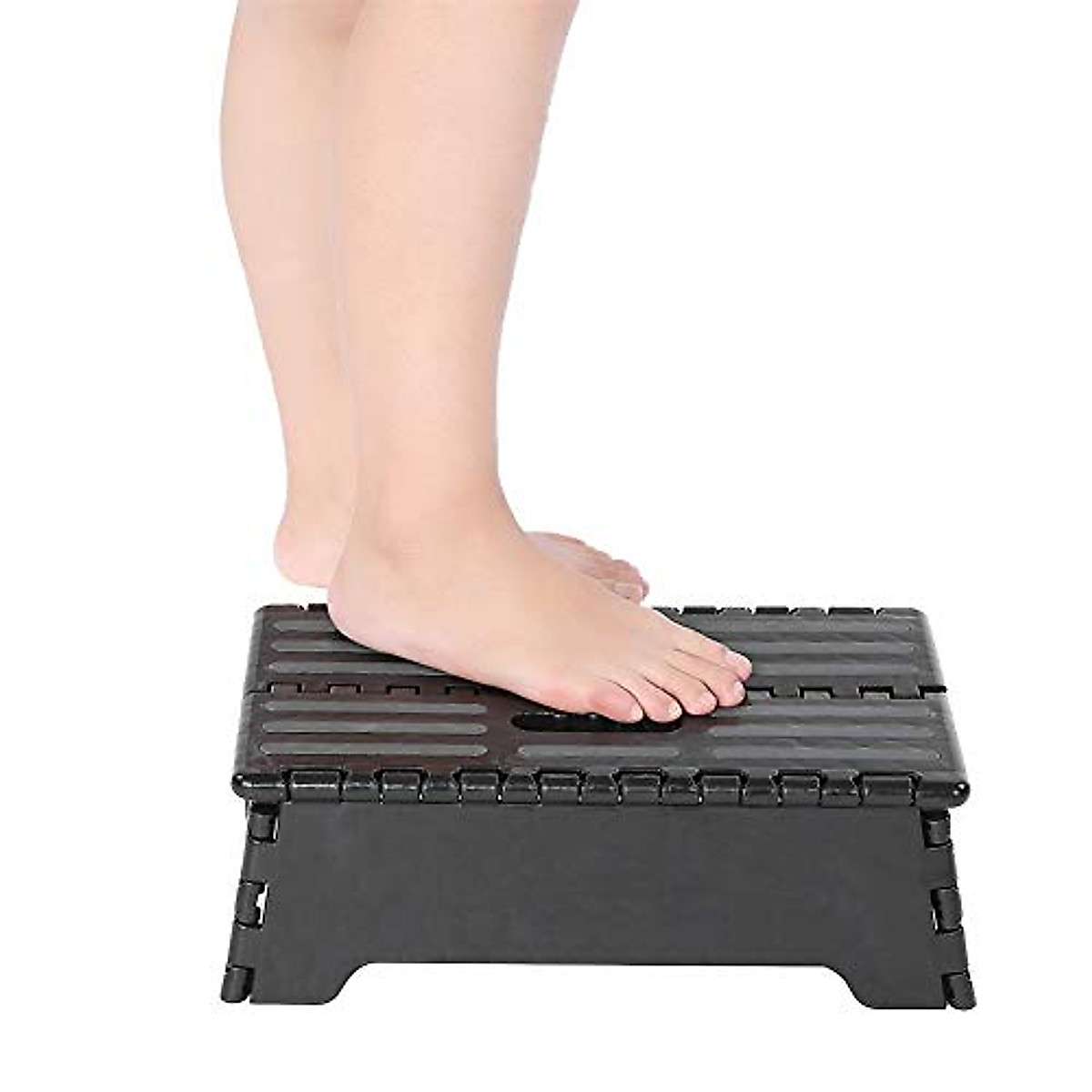 TOPINCN Folding Step Stool The Lightweight Step Stool is Sturdy Enough to Support Adults and Enough for Kids. Opens Easy with One Flip. Great for Kitchen, Bathroom, Bedroom, Kids