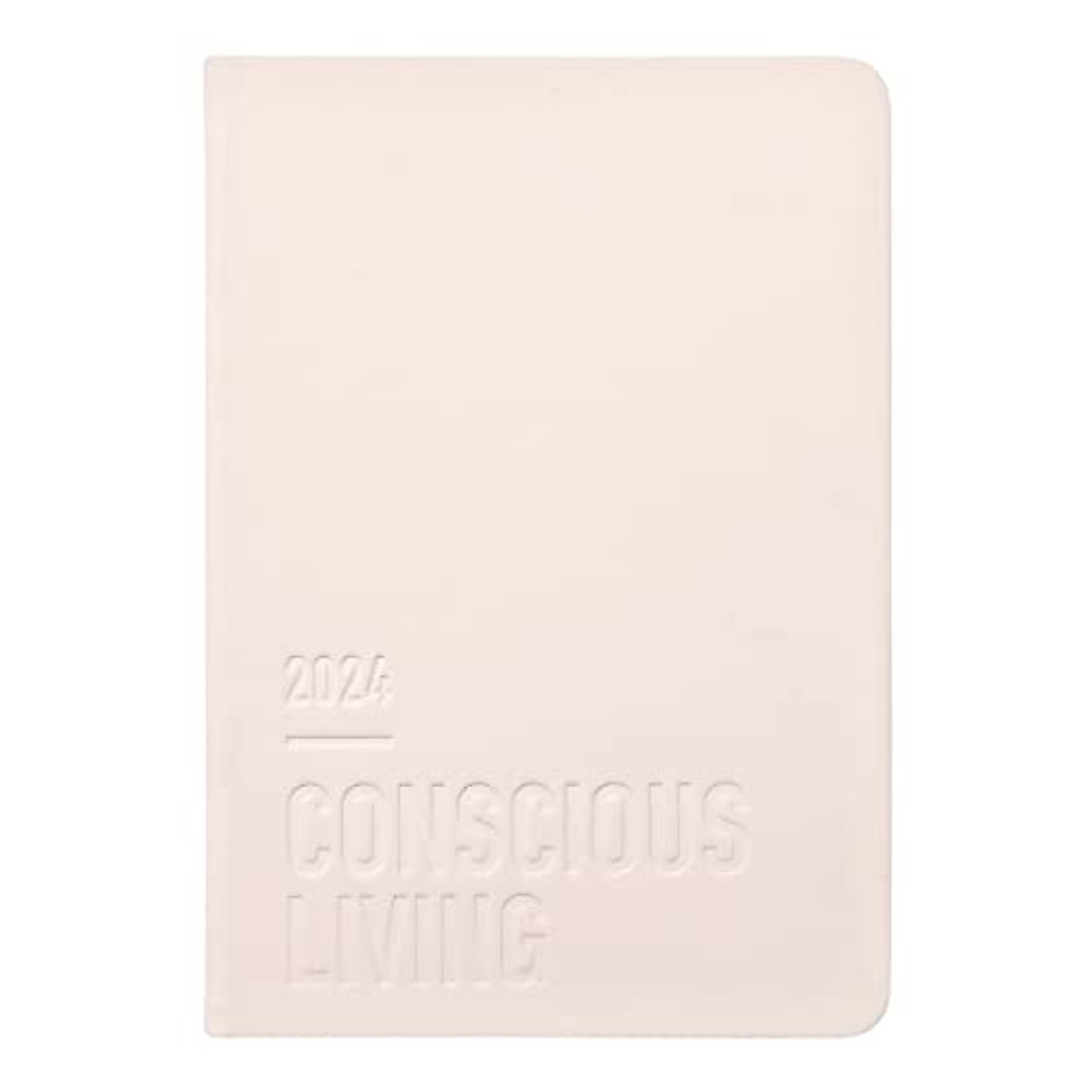 Letts Conscious Weekly/Monthly Planner, 12 Months, January to December, 2024, Sewn Binding, A5 Size, 8.25" x 5.875", Multilingual, Rosewater (C082399-24)