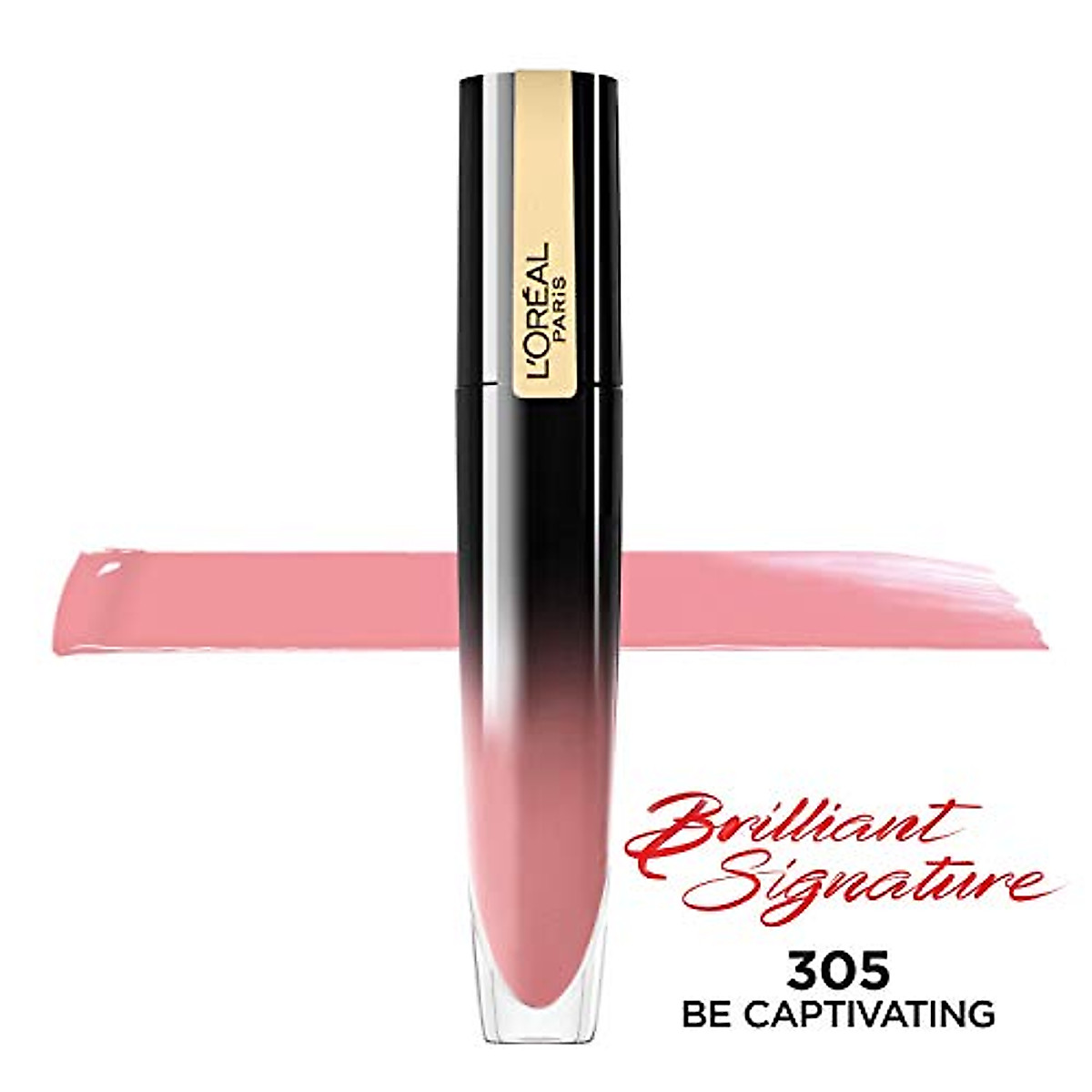 L’Oréal Paris Brilliant Signature Shiny Lip Stain Lipstick, Be Captivating 0.21 Fl Oz.