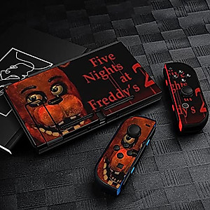 FNAF Sticker for Switch Protector Cover Protective Faceplate Full Set Console Dock for Switch/Switch lite