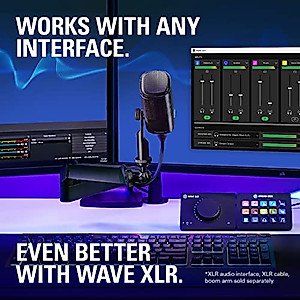 Elgato Wave DX - Dynamic XLR Microphone, Works with Any Interface, for Mac, PC (Renewed)