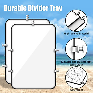 Moziral 2 Pack Divider Tray Compatible with Bogg Bag Organizer Tray Insert Original Accessories Divider Shelf for Bogg Bag (Black+White)