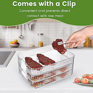 mwellewm Deli Meat Container for Fridge Cold Cut Storage Organizer for Refrigerator Lunch Meat Cheese Bacon Airtight Keeper with Lid Handle