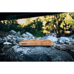 DFACKTO Premium Canadian Maple Chopping Board, End Grain Wood Butcher Block Reversible, 15-inch x 10-inch x 1.5-inch