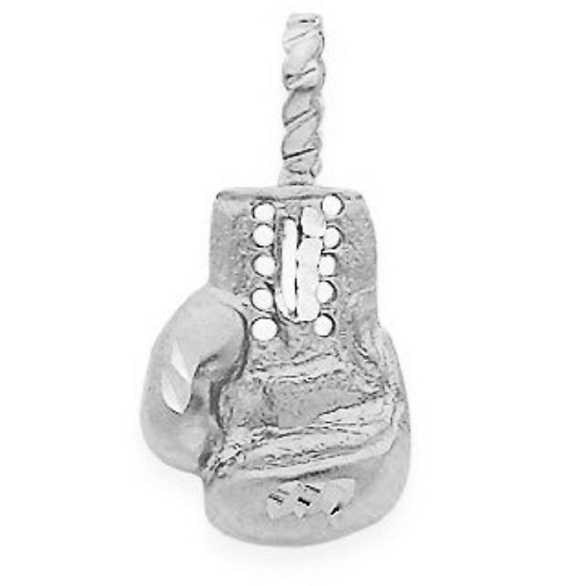 925 Sterling Silver 3D Sports Charm Golden Glove Boxing Pendant