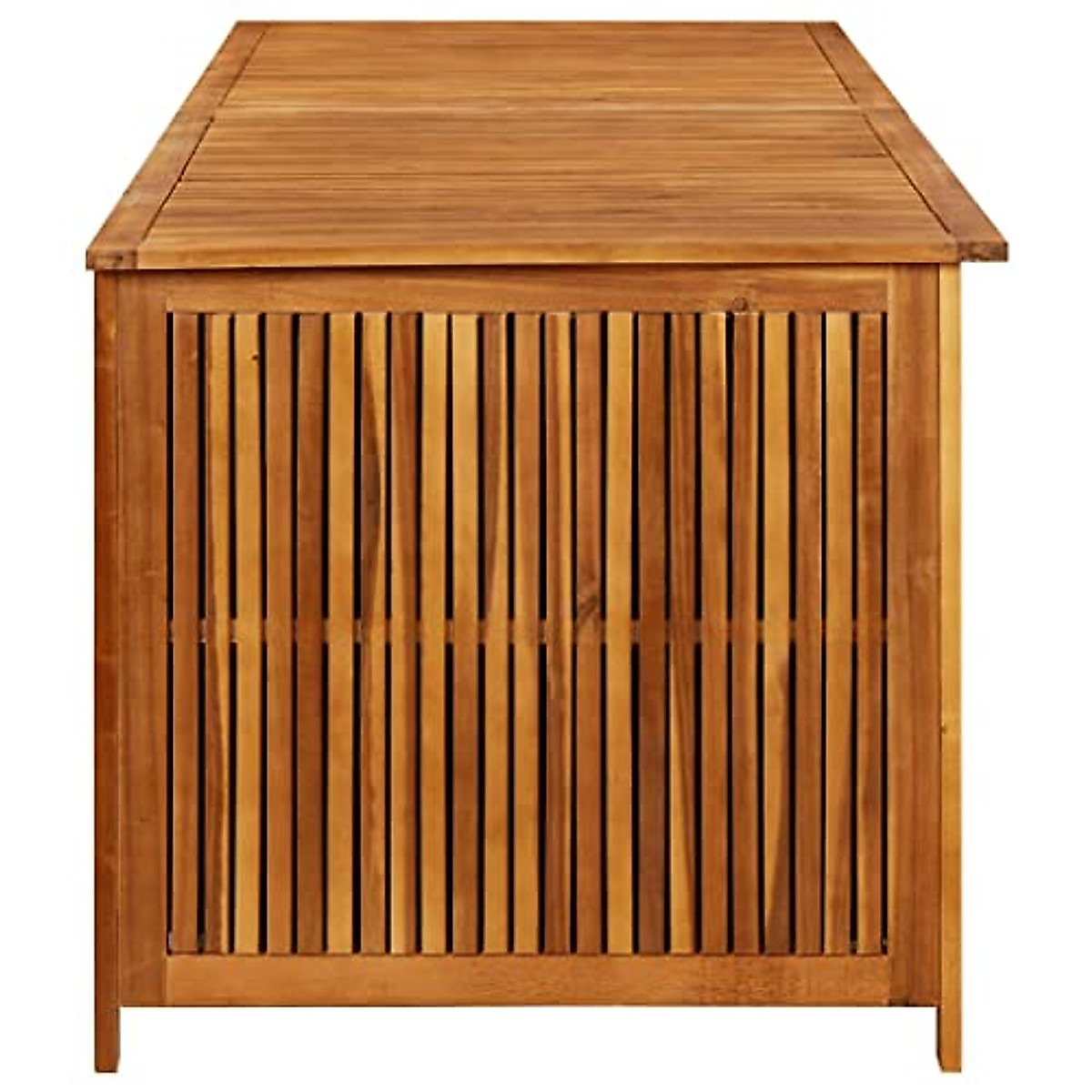 Canditree Patio Deck Box Solid Acacia Wood Outdoor Wooden Storage Box Container for Patio Furniture Cushions, Garden Tools (78.7"x31.4"x29.5")