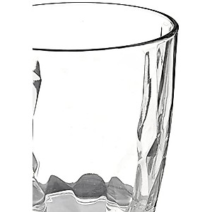 Bormioli Rocco Diamond Double Old Fashioned Glasses, Clear, Set of 6, 13-1/4 Ounce