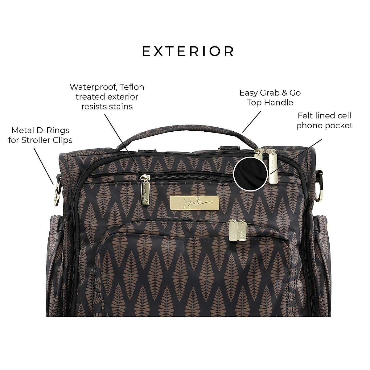 JuJuBe B.F.F Multi-Functional Convertible Diaper Backpack/Messenger Bag, Legacy Collection - The Versailles