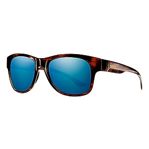 Smith Optics Wayward Lifestyle Polarized Sunglasses, Havana/Chromapop Blue Mirror