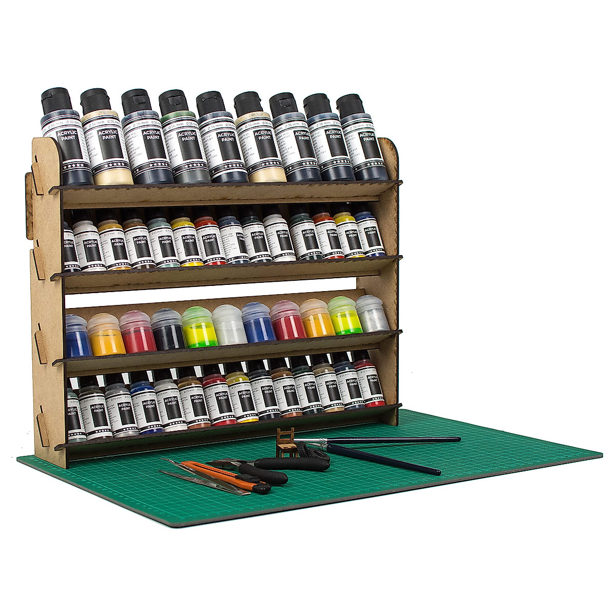 PROSCALE Paint Rack for model paints. Hobby craft Citadel Vallejo Tamiya Army wall paint rack stand paint holder organiser Miniature warhammer paint storage Model painting station (Universal)