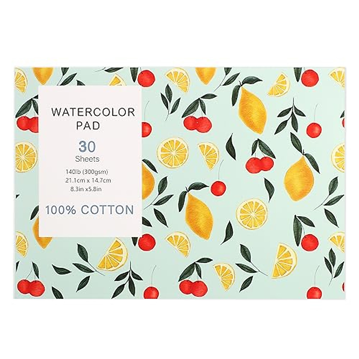 30 Sheets Watercolor Paper Pad, A5 (8.3 x 5.8") Cold Press Watercolor Paper, 140 lb/300 GSM Tearable Water Color Pad for Art Painting, Drawing, Mixed Media