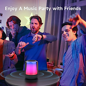 ZEALOT Bluetooth Speaker, Portable Bluetooth Speaker with 11 Colors Lights, 24W Loud HD Stereo Sound, Super Bass Wireless Speaker,V5.2 Bluetooth, Dual Pairing,TF Card/USB/AUX for Party,Home,Outdoor