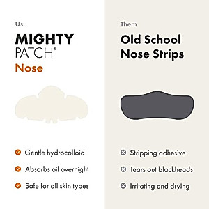 Mighty Patch XL Patch Duo from Hero Cosmetics - XL Hydrocolloid Patches for Nose Pores and Large Breakout Areas (10 Count)
