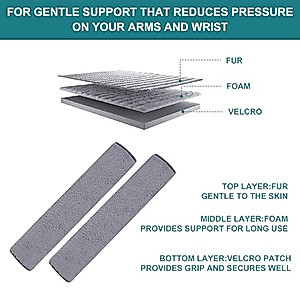 2 Pcs Small Armrest Pads Covers - Widened Velcro Straps Comfortable and Protective for Toilet Handle, Office Chairs, and Armrest Chairs Comfort Padding Pressure (Size：S)